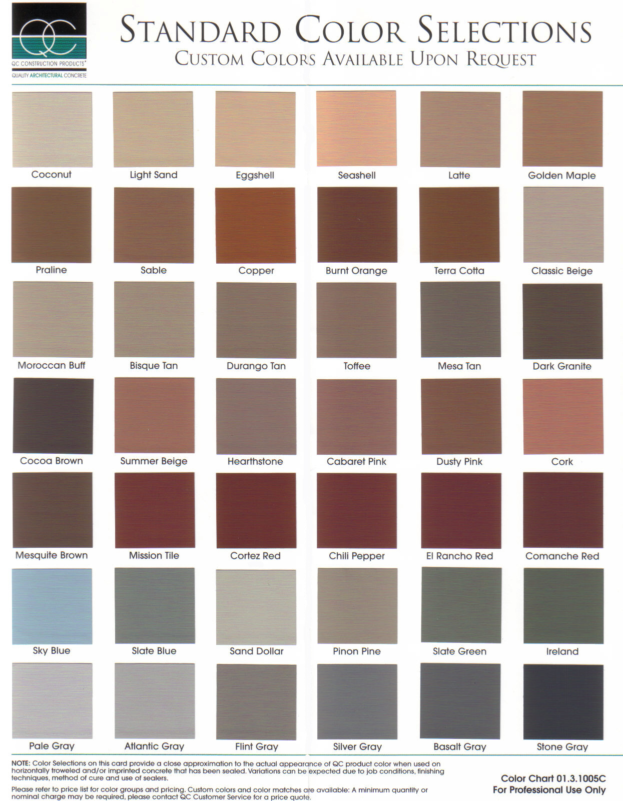 Nice Guy Concrete Concrete Colours